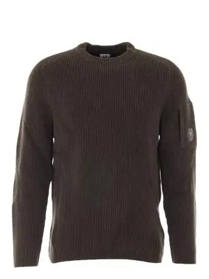 C.P. COMPANY C.P. COMPANY Ribbed Lens Sweater Brown
