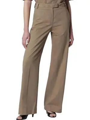 THELATEST Cognac Cotton Palazzo Trousers - Brown
