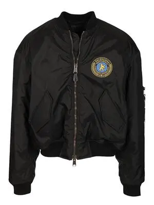 Balenciaga Nylon Bomber Jacket - Black