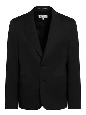 MAISON MARGIELA Maison Margiela Black Wool Single-Breasted Jacket Men