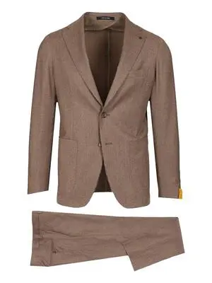 Tagliatore Wool And Silk Suit - Brown