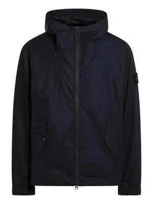 Stone Island Cotton Zip-up Hooded Jacket - Blue