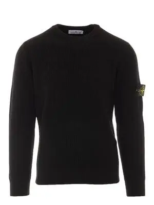 Stone Island Logo Sweater - Black