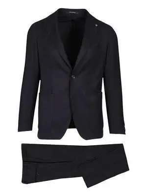 Tagliatore Wool And Silk Suit - Blue