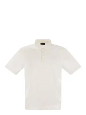 Herno Cotton Jersey Polo Shirt - White
