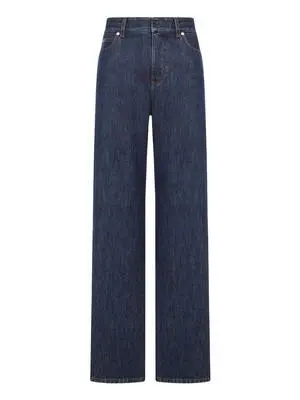 Fendi Denim Wide-leg Jeans - Blue
