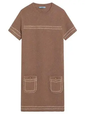 Prada Cashmere Short Dress - Brown