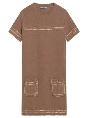 Prada Cashmere Short Dress - Brown