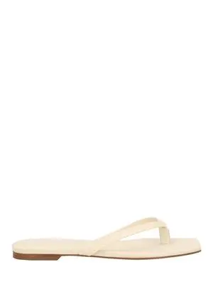 AeydĒ Renee Leather Thong Sandals - Cream