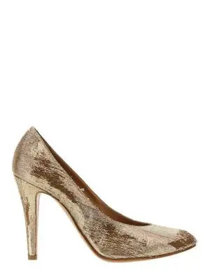 MAISON MARGIELA Striped Fabric Court Shoes - Gold