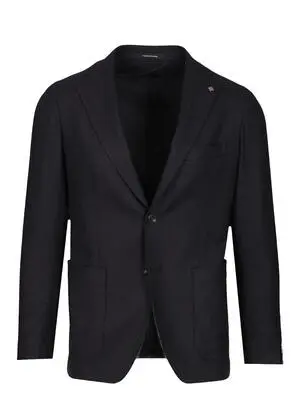 Tagliatore Wool And Cashmere Jacket - Blue