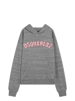 Dsquared2 DSQUARED2 Cotton Hoodie With Logo Gray