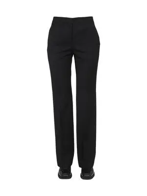 Moschino Wool Grain De Poudre Pants - Black