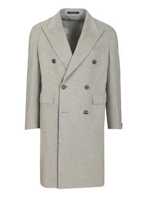 Tagliatore Tagliatore London Double-Breasted Coat Gray