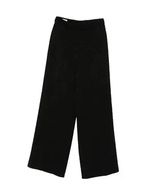 Dries Van Noten Wide-Leg Jacquard Trousers Multicolor