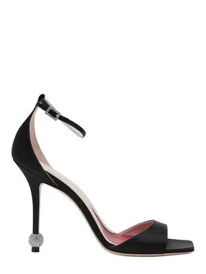 ROGER VIVIER Sandal With Jewelled Heel - Black