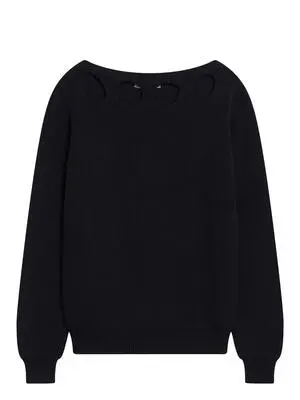 Prada Cotton Sweater With Geometric Details - Blue