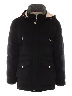 Brunello Cucinelli Detachable Hood Parka - Black