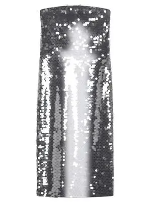 Sportmax SPORTMAX Gradient Sequin Midi Dress Silver