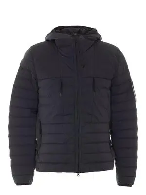 Stone Island Seamless Tunnel Nylon Logo Down Jacket - Blue