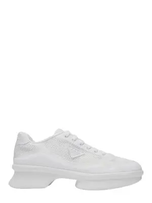 Prada Fabric And Mesh Low-top Sneakers - White