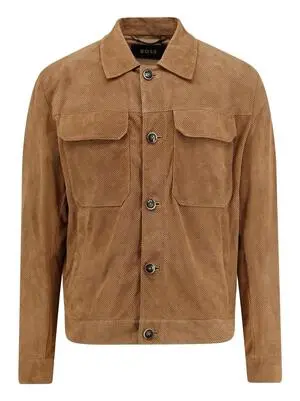 BOSS Perforated Suede Jacket - Multicolor