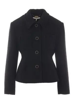 Chloé Wool Blend Tailored Jacket - Black