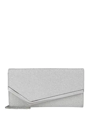 JIMMY CHOO JIMMY CHOO Glitter Finish Clutch Bag Gray