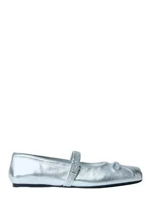 Marni Leather Mary Jane Shoes - Silver