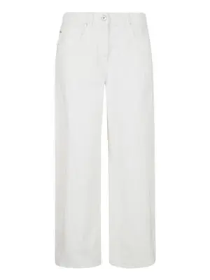 Brunello Cucinelli Cotton Trousers - Multicolor