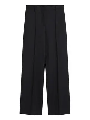Prada Wool Wide Trousers - Blue