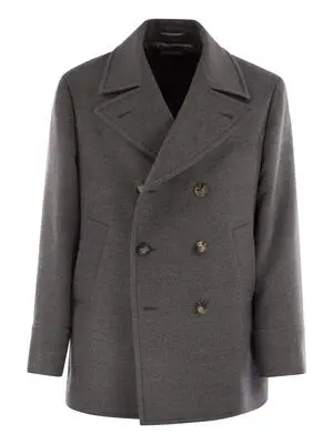 BRUNELLO CUCINELLI BRUNELLO CUCINELLI One-and-a-half-breasted Wool Coat