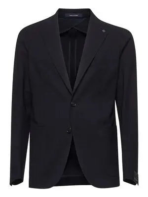 Tagliatore Tagliatore Men Blue Stretch Virgin Wool Montecarlo Blazer Multicolor