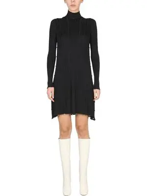 Bottega Veneta Plissé Dress - Black