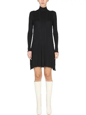 Bottega Veneta Plissé Dress - Black
