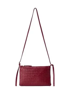 Bottega Veneta Bottega Veneta Intrecciato Pouch Red