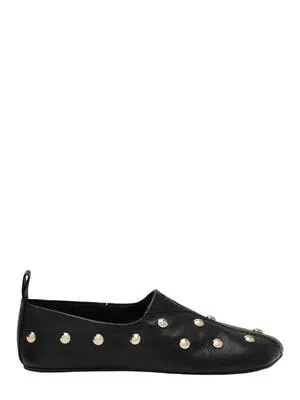 Chloé Studded Leather Rita Ballerinas - Black