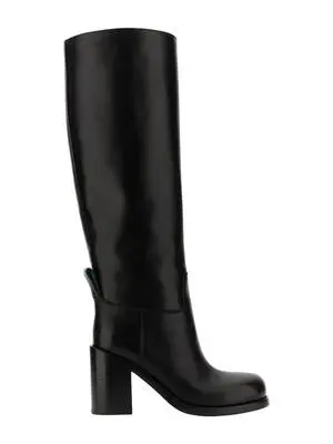 Bottega Veneta Leather Knee High Boots - Black