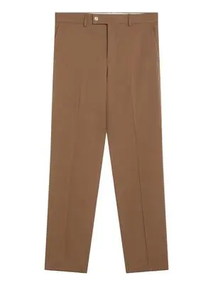 Fendi Wool Gabardine Cigarette Trousers - Brown