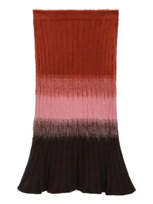 Fendi FENDI Mohair And Wool Midi Skirt Brown