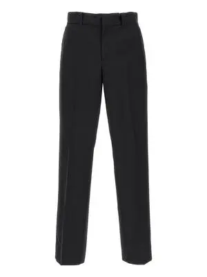 Prada Wool Blend Straight Leg Pants - Black