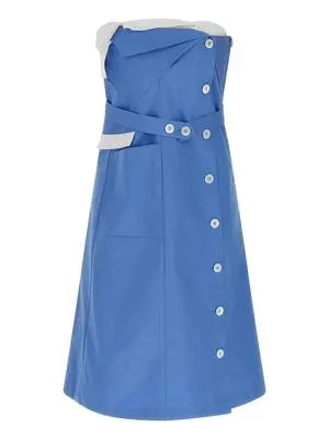 Miu Miu Deconstructed Mini Dress - Blue