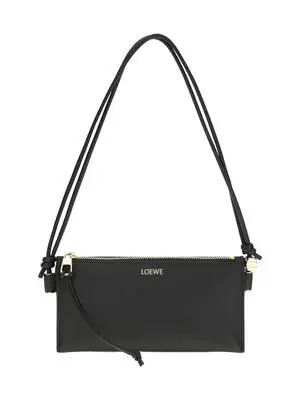 Loewe Joya Clutch Bag In Calfskin - Black