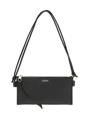 Loewe Joya Clutch Bag In Calfskin - Black