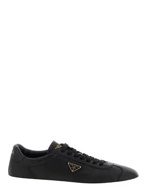 Prada Deer Leather Sneakers - Black
