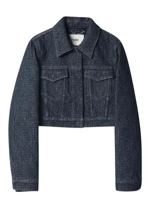 Fendi Cropped Denim Jacket - Blue