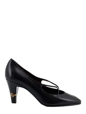 Versace VERSACE Criss-Cross Medallion Leather Pumps Multicolor