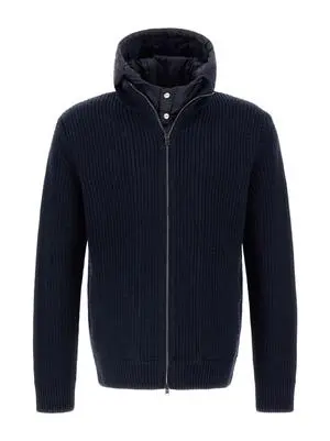 Herno Hooded Zip-up Knitwear - Multicolor