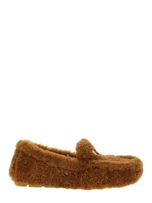 Prada Shearling Loafers - Brown