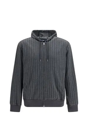Herno Striped Zip-up Sweatshirt - Gray